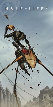 Image - Dog vs Strider poster.jpg - Half-Life Wiki