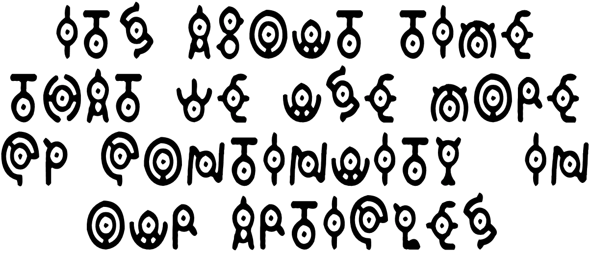 Unown Greek Alphabet By