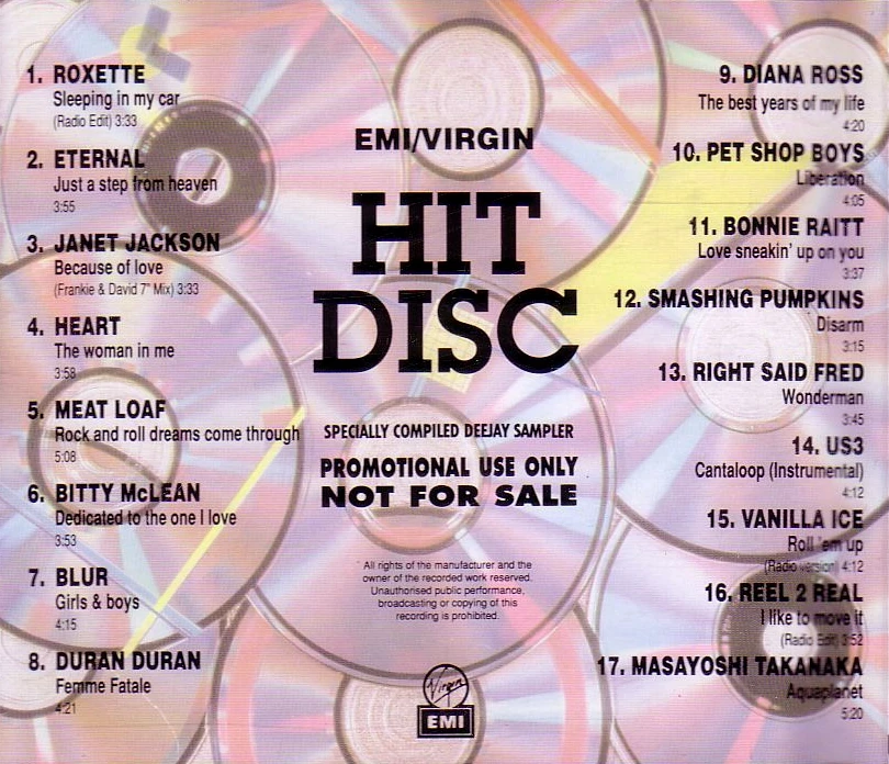 EMI / Virgin: Hit Disc - Duran Duran Wiki