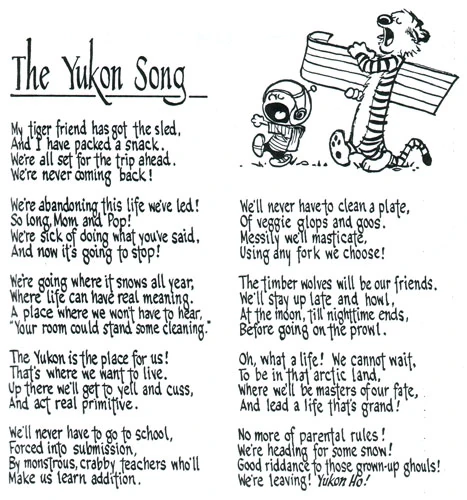 The Yukon Song - The Calvin and Hobbes Wiki