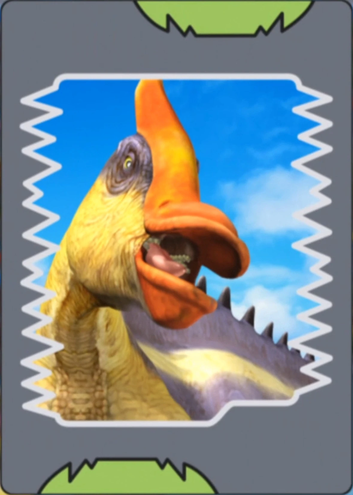 Image - Saurolophus (orange-crested) card.jpg - Dinosaur King