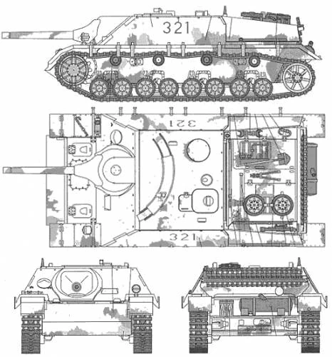 Hetzer Blueprint Jagdpanzer 38t Sdkfz Planos Panzer Drawingdatabase ...