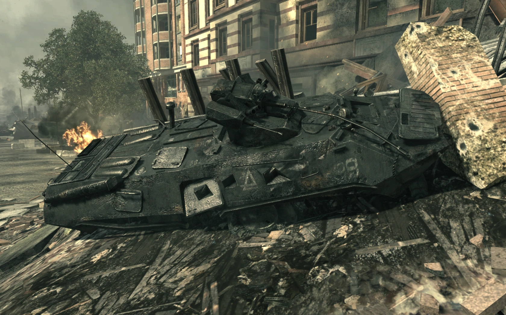 Image - Destroyed BTR-80 Goalpost MW3.png - The Call of Duty Wiki ...