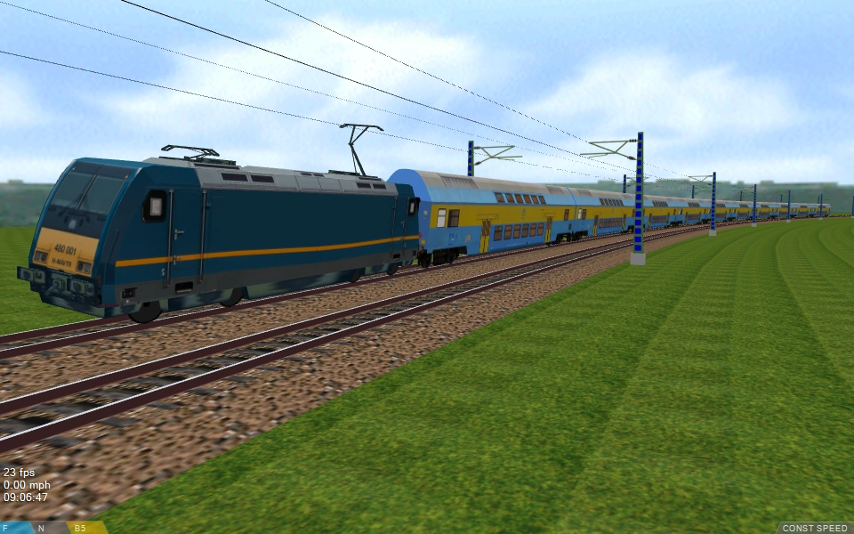 OpenBve DB 101 with Bilevel Train