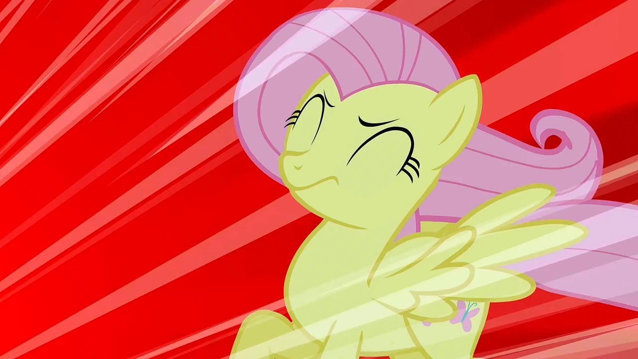 Image - Fluttershy being blown by the scream S1E17.png - My Little Pony ...