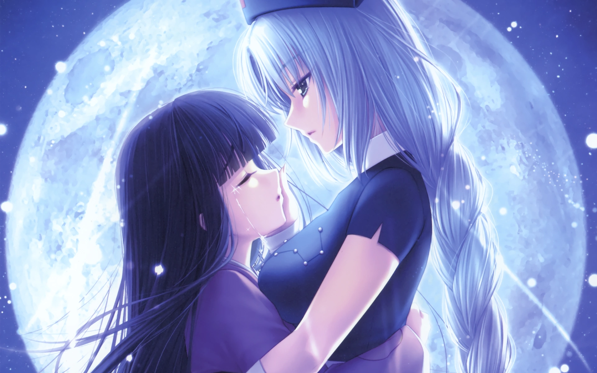 Image - Video-games-touhou-moon-long-hair-houraisan-kaguya-crying ...