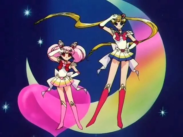Image - Sailor Moon and Sailor Mini Moon pose.jpg - Sailor Moon Wiki ...