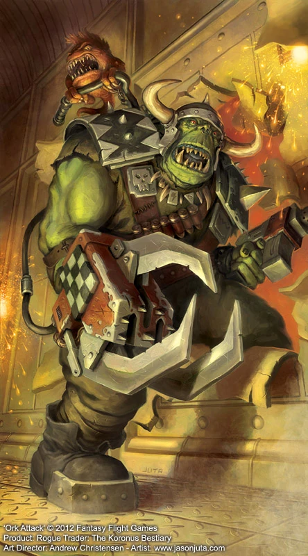 Image - Ork Goff Boss.jpg - Warhammer 40K Wiki - Space Marines, Chaos ...