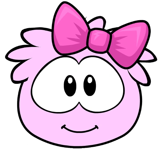 Imagen - 521px-Pink Puffle with Pink Bow.PNG - Club Penguin Wiki