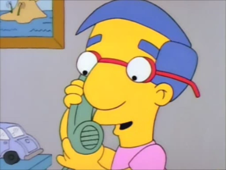 Image - Milhouse on the phone.png - Simpsons Wiki