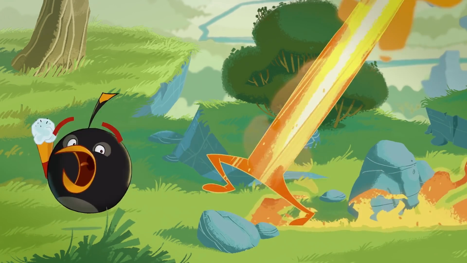 Image - FIRE CHASES BIRDS WITH BOMB.png - Angry Birds Wiki