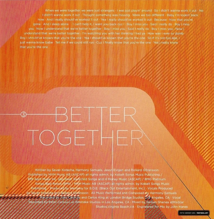 Fifth Harmony Better Together Album Cover