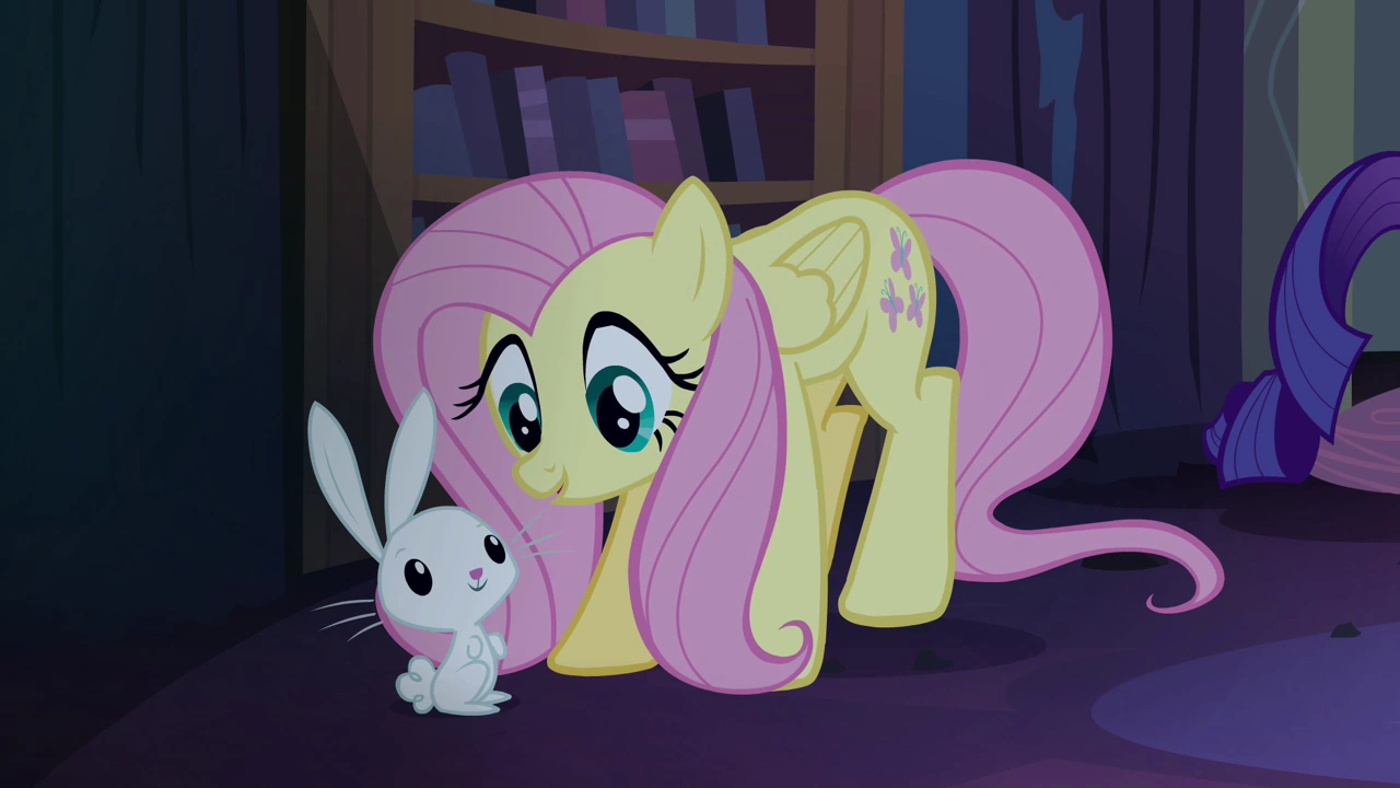 Image - Fluttershy and Angel happy S4E03.png - My Little Pony ...