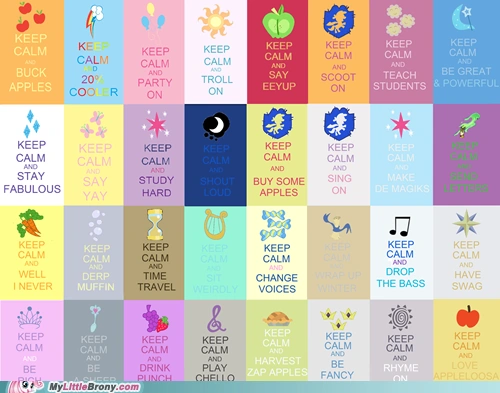 Image - FANMADE cutie mark collage 'keep calm and'.png - My Little Pony ...