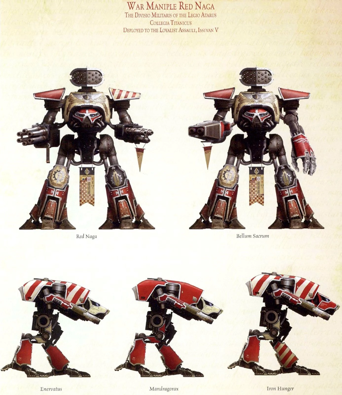 War_Maniple_Red_Naga_Legio_Atarus.jpg (1387×1603) | Warhammer 40k ...