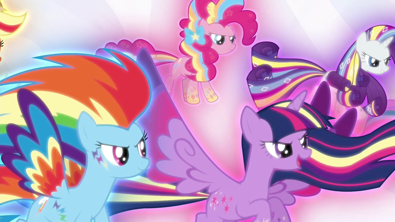 Image - Main cast powering up S4E26.png - My Little Pony Friendship is ...