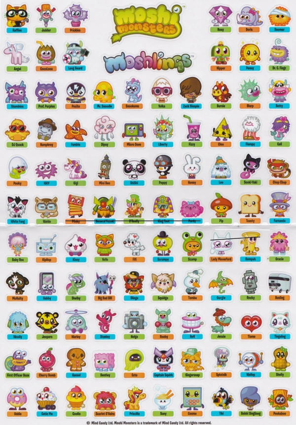 Image - Issue 27 moshlings stickers.png - Moshi Monsters Wiki - Wikia