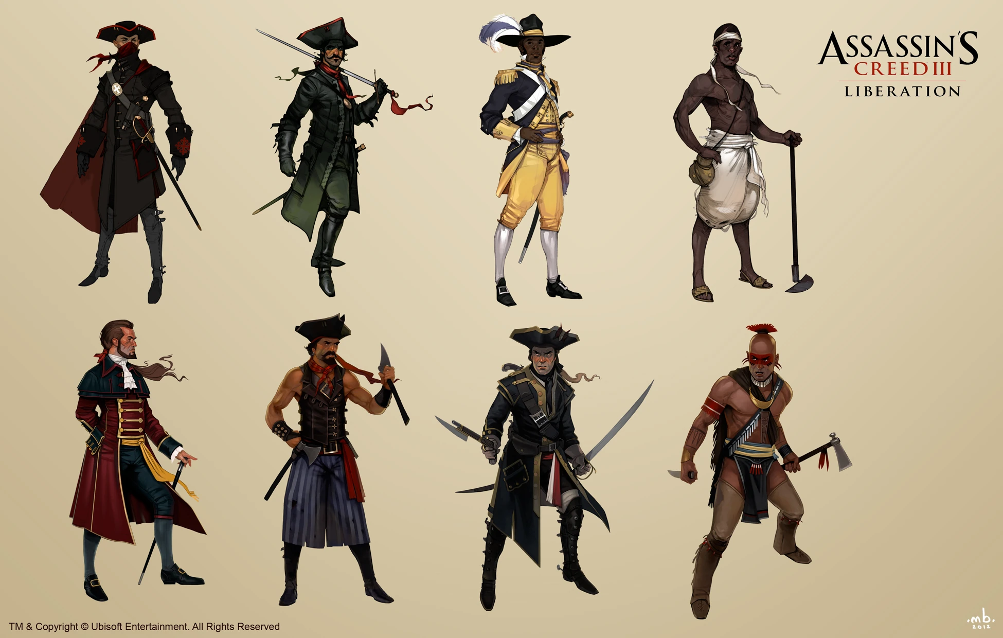 Image - AC3L Various Characters - Concept Art.jpg - The Assassin's ...