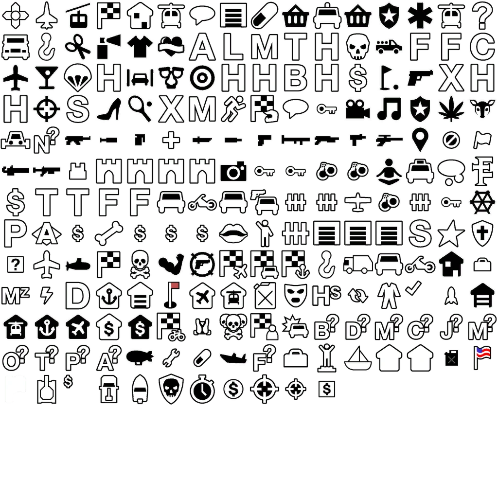 Imagen - Iconos GTAV.png - Grand Theft Auto Encyclopedia - GTA wiki ...